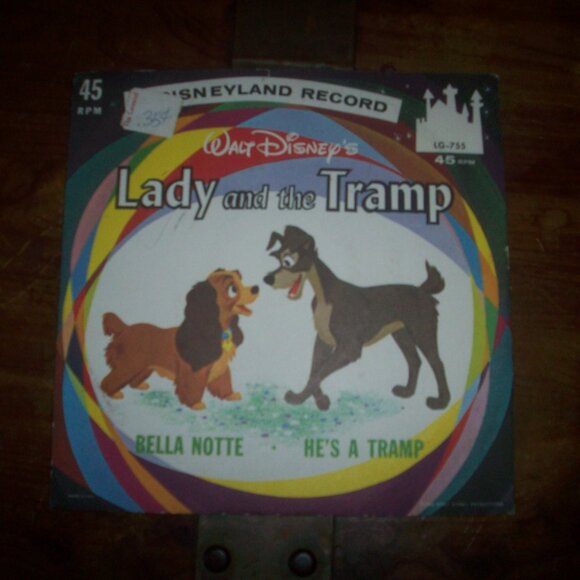 Disney | Media | Disneyland Record Lady And The Tramp 45 Rpm Record ...